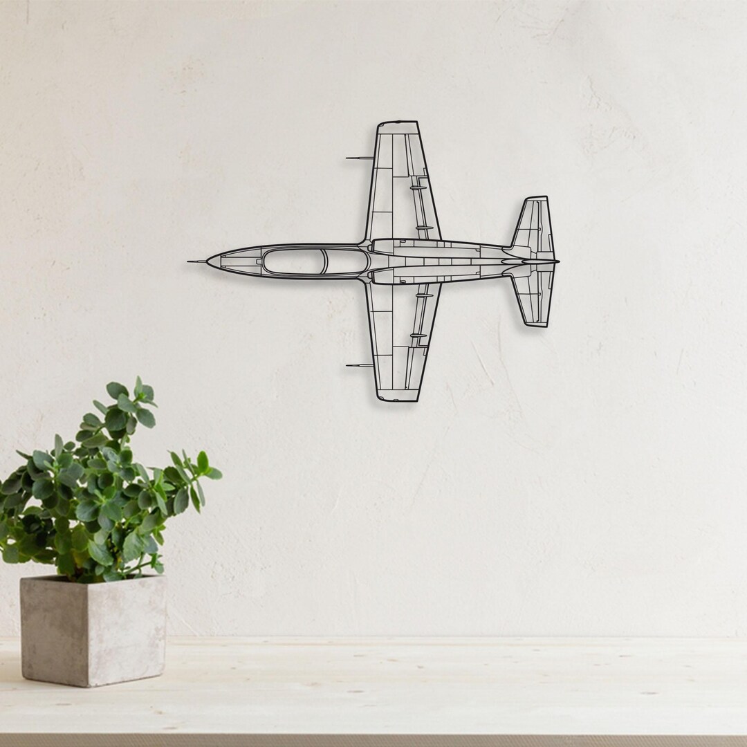 Modern Aero L-39 Skyfox - Metal Jet Silhouette - Tactical Hangar Decor ...