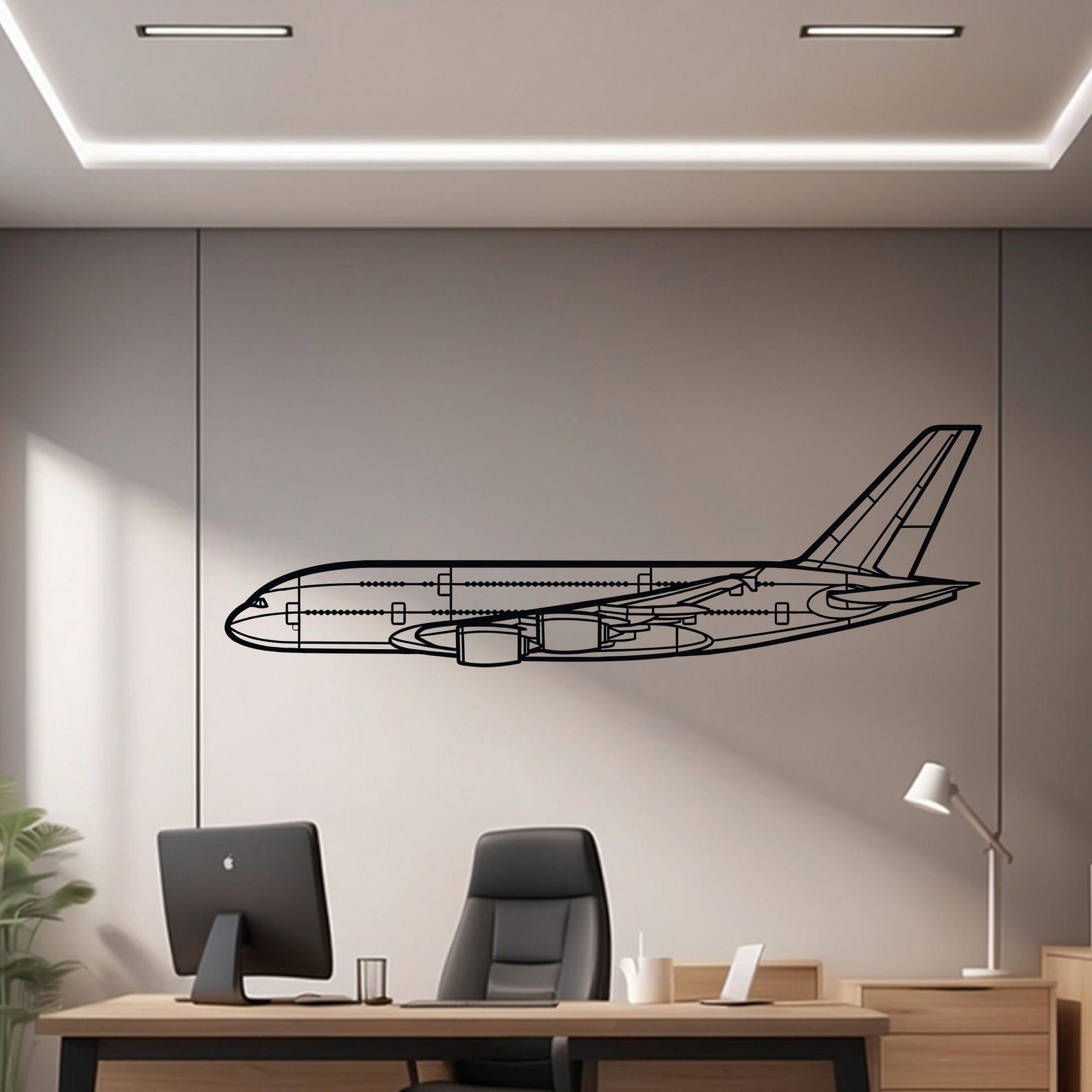 Airbus A380 Metal Airplane Wall Art: Jumbo Jet Aviation Decor - Etsy
