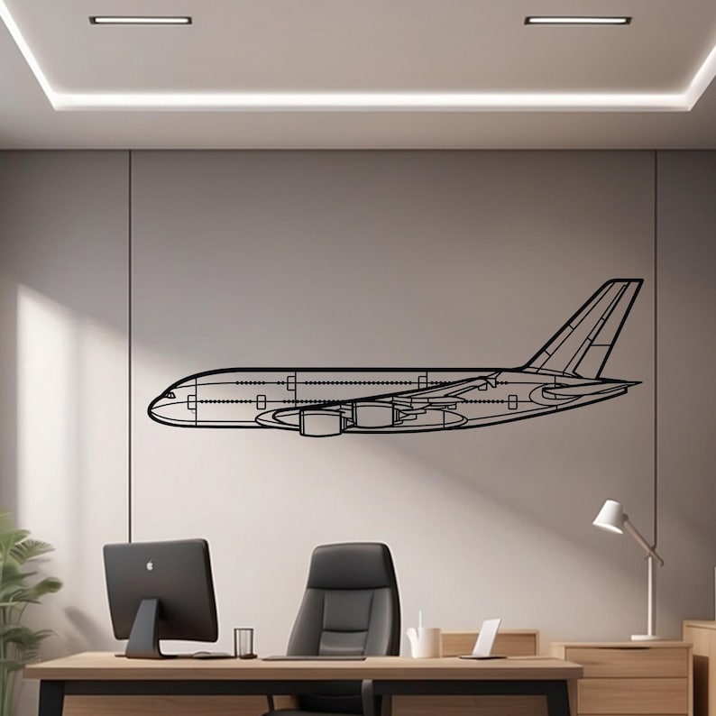 Airbus A380 Metal Airplane Wall Art: Jumbo Jet Aviation Decor - Etsy