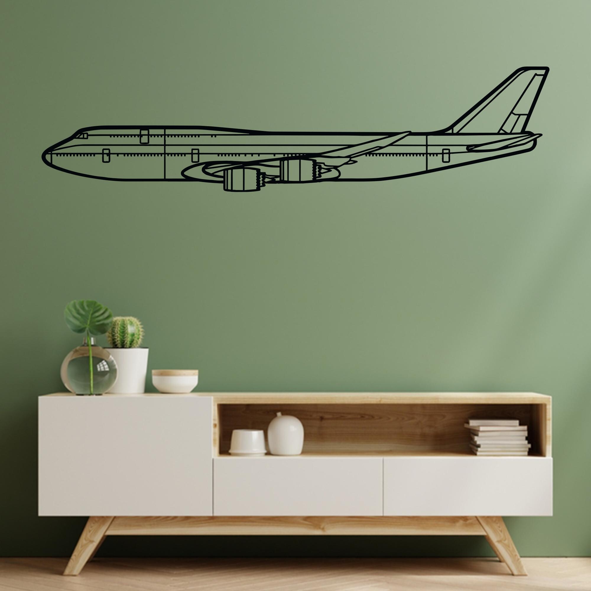 Boeing 747-8 Metal Airplane Wall Art: Jumbo Jet Aviation Decor - Etsy