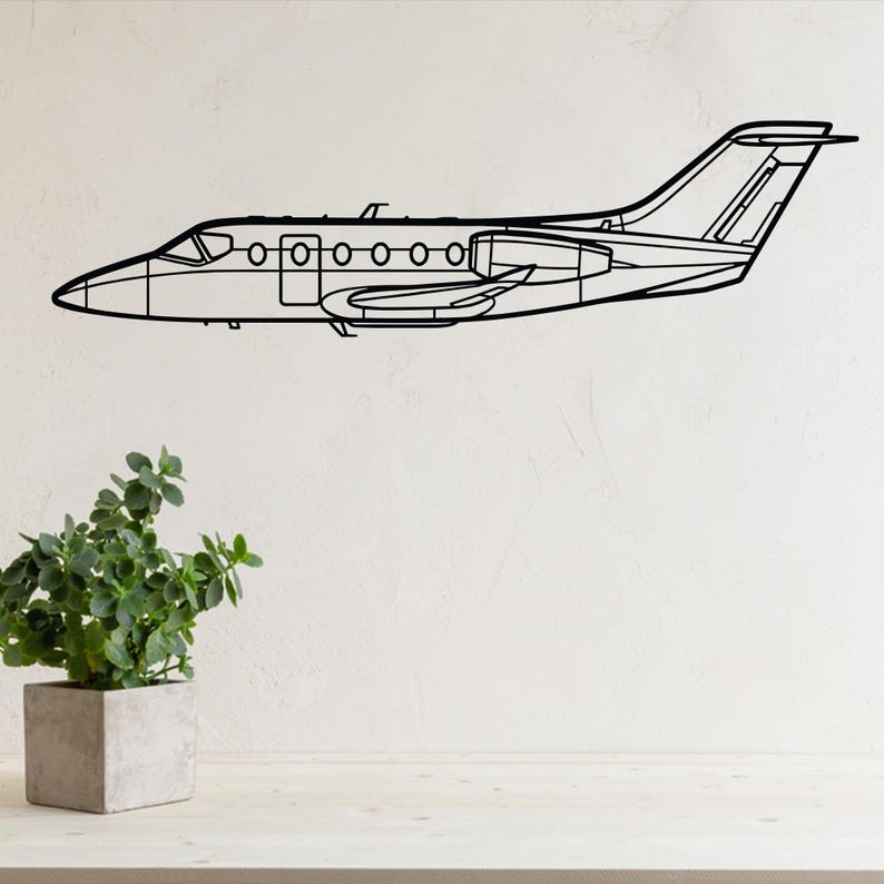 Hawker 400 Metal Airplane Wall Art: Light Jet Decor - Etsy