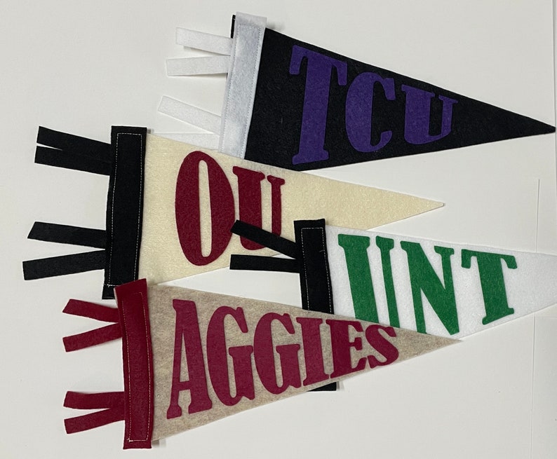 Mini Pennant 7x12 Block Letters Custom Name Felt Banner - Etsy