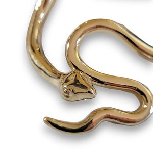 Curvy Gold-tone Snake Necklace - Etsy