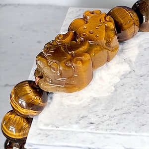 Pi Yao Pixiu Carved Dragon Golden Tiger's Eye Bracelet - Etsy