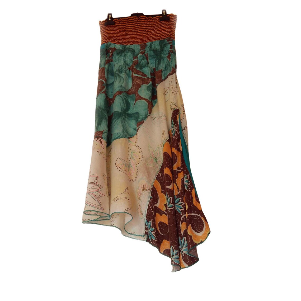 Boho-style Strapless Dress Summer Breeze Crazy Multi-pattern Dress ...