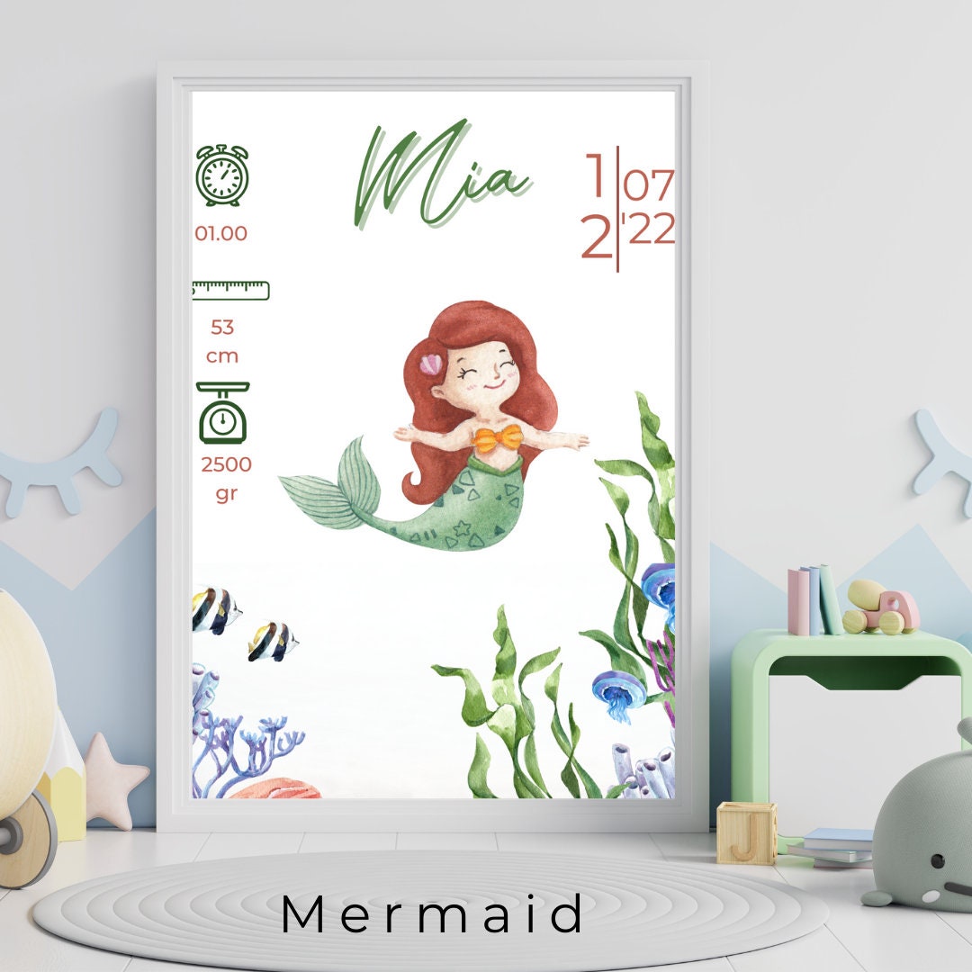 Personalized Baby Print, Birth Table,birth Dates Poster, Birth Stats ...