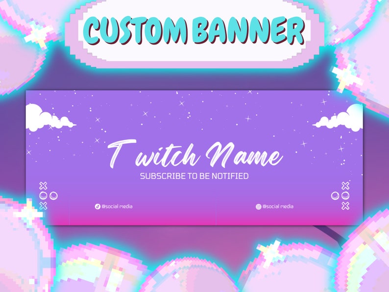 Custom Anime Lofi Twitch Banner for Gamer Girls Video Player - Etsy Ireland