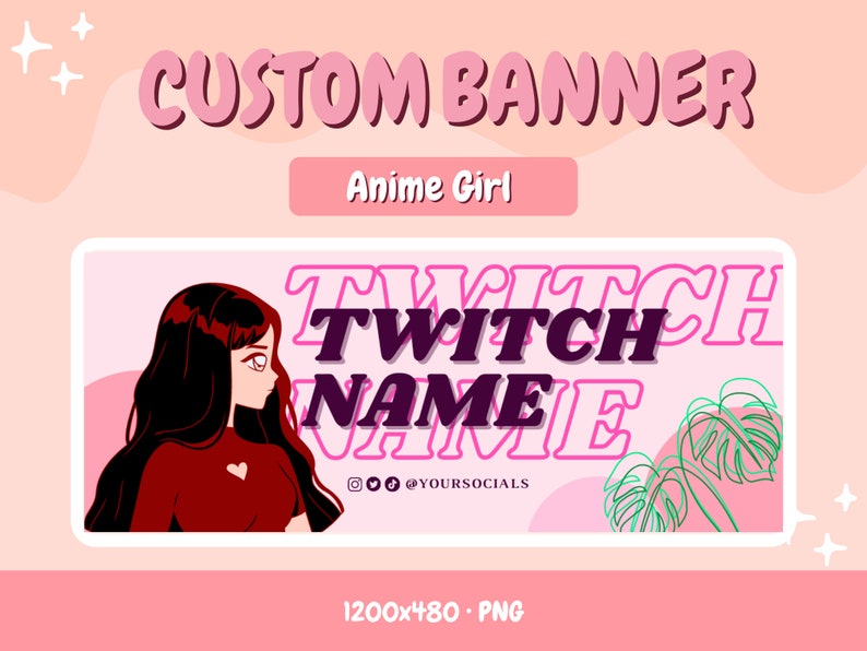 Custom Neon Anime Twitch Banner for Gamer Girls Video Player - Etsy Ireland