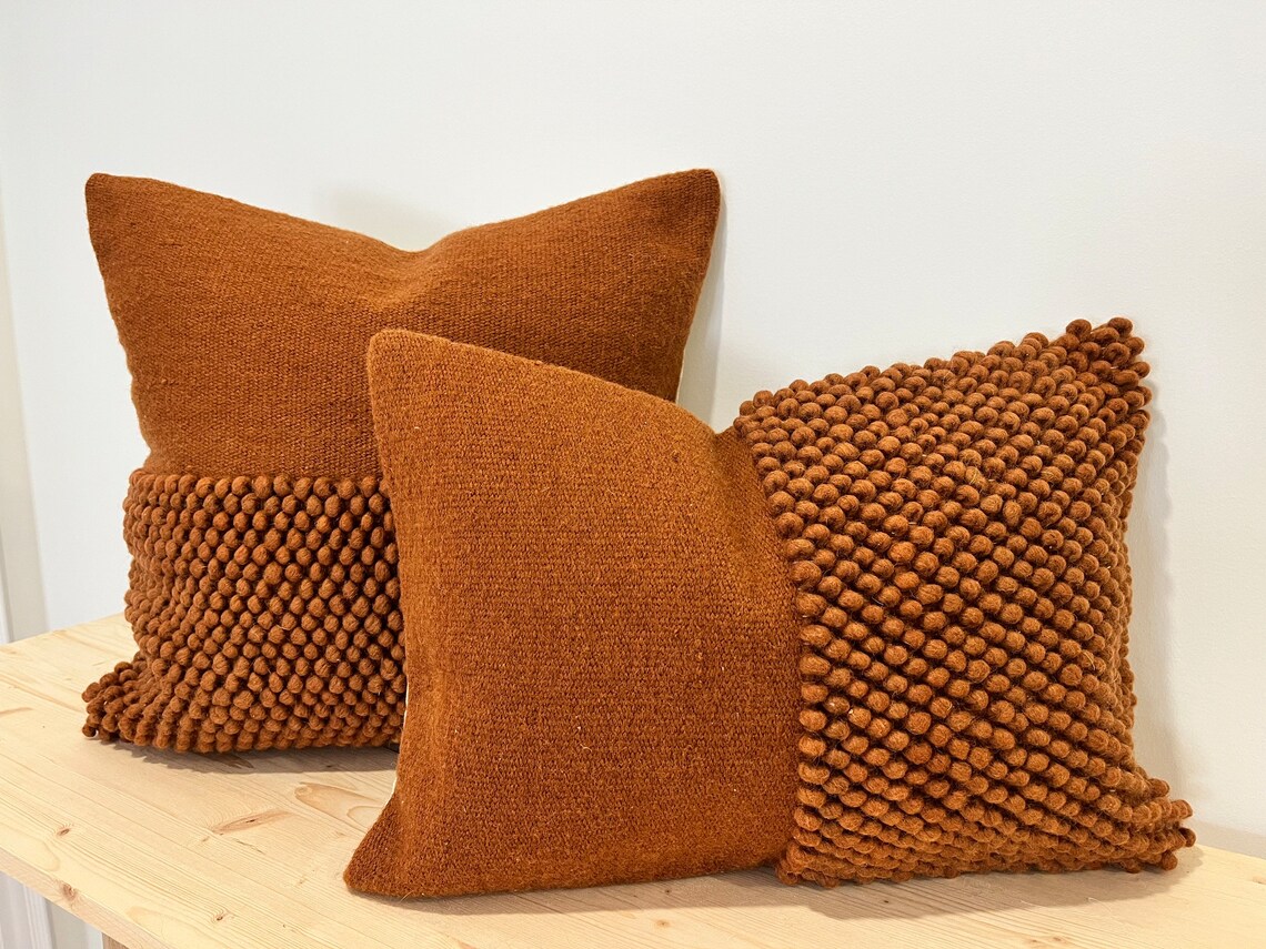 AUTUMN Rust Orange Burnt Orange Throw Pillow Cover - Etsy