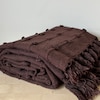 JAYA || Rust Orange Loops Hand Loom Chunky Woven Sofa Throw Blankets ...