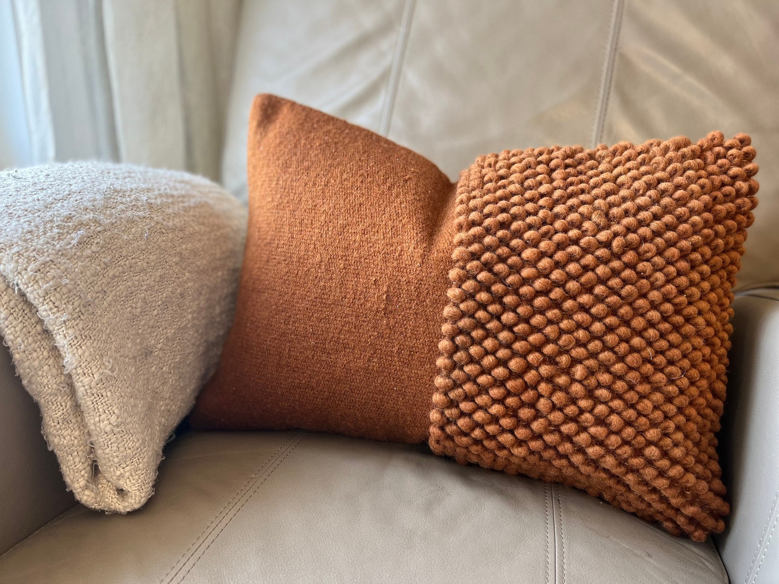 AUTUMN || Rust Orange Burnt Orange Brown Orange Handwoven Loop 14x20 ...