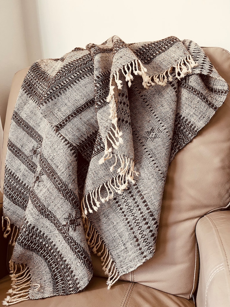 VIK || Grey Indian Wool Throw - Etsy