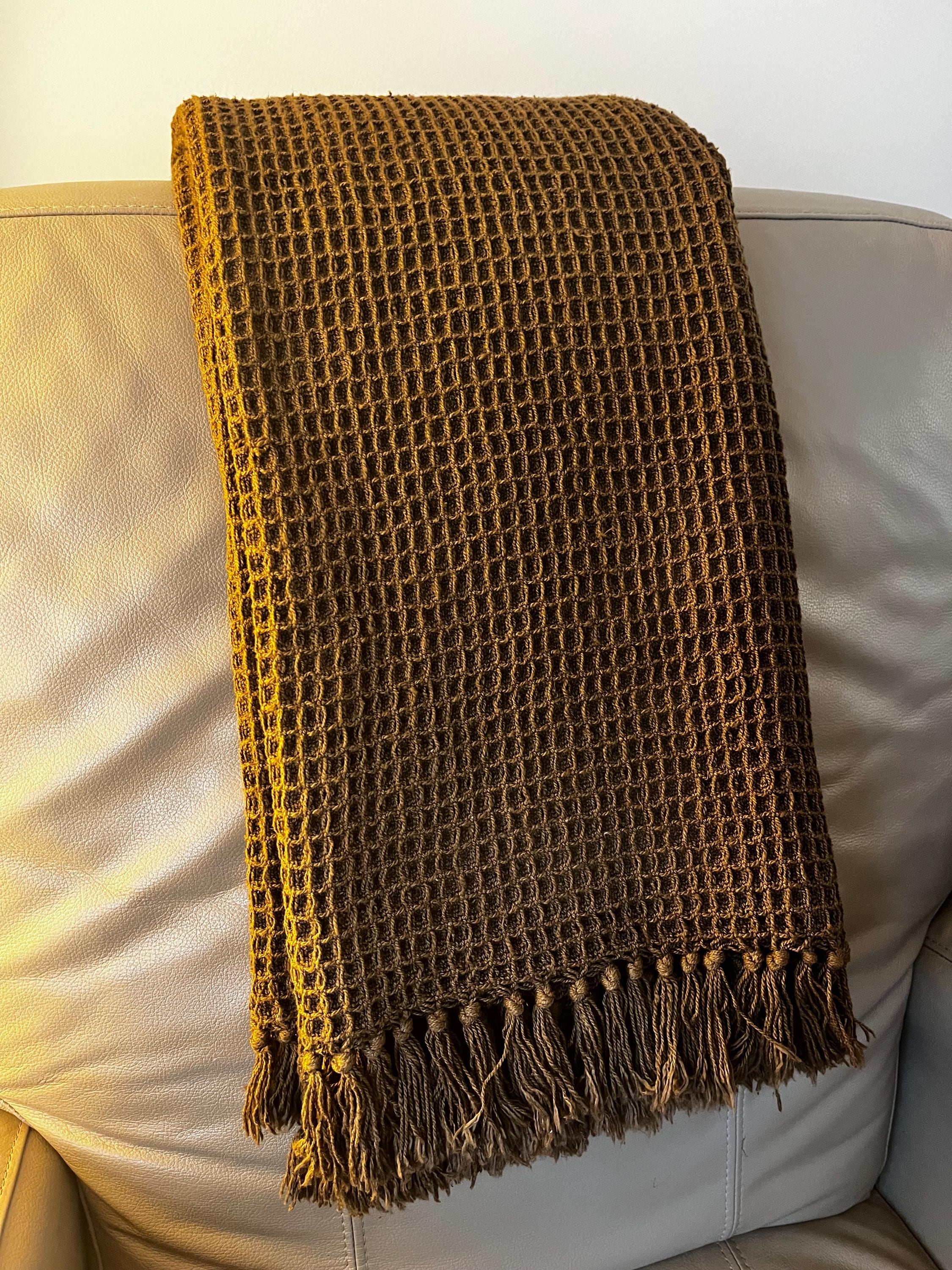 JUSTIN || Chocolate Brown Throw Waffle Throw Dark Brown Throw Brown ...