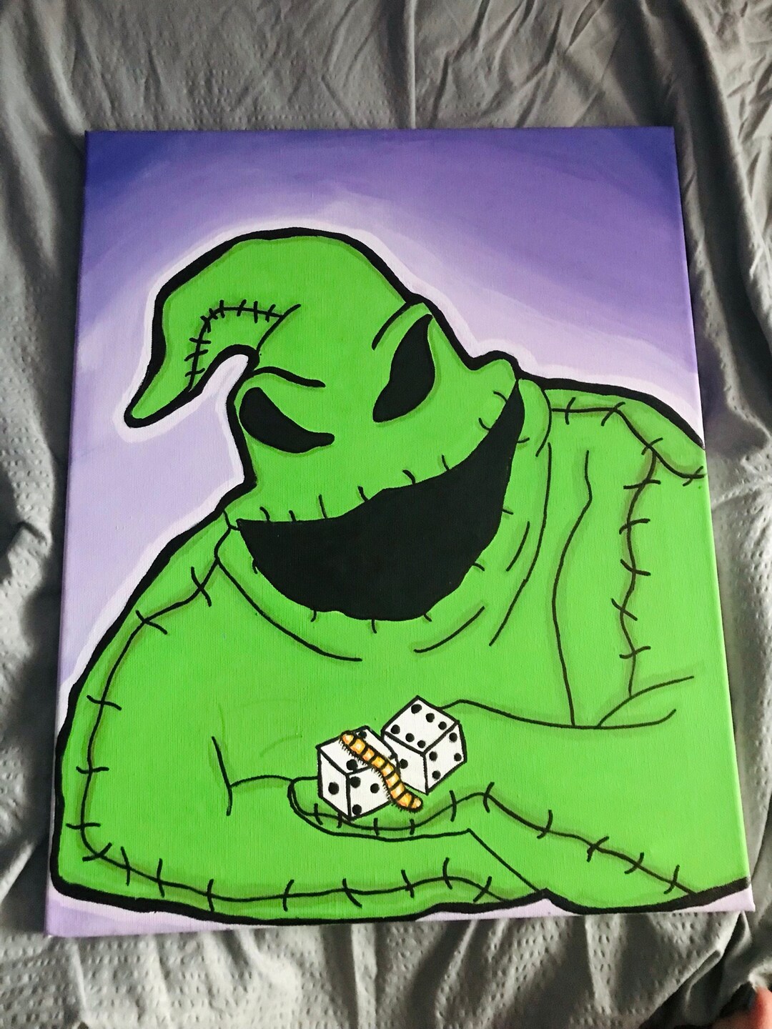 Oogie Boogie Acrylic Painting - Etsy
