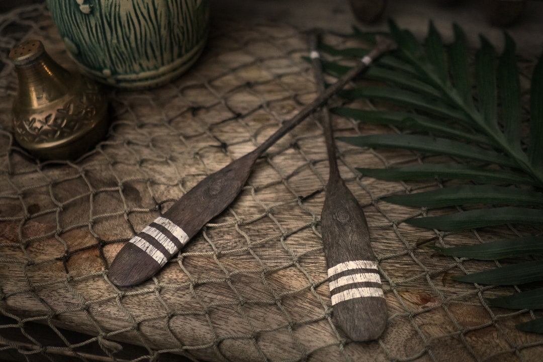 Tiki Paddle Swizzle Sticks Classic, Handmade and Painted, Enchanted ...
