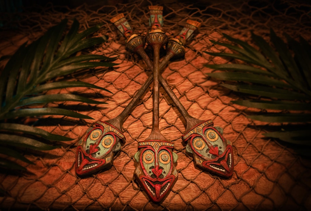 Handmade Rongo Tiki Swizzle Stick, Enchanted Tiki Room Inspired - Etsy