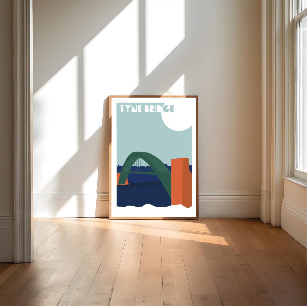 Tyne Bridge Print - A3 A4 A5 - Modern Aesthetic - Gallery Wall ...