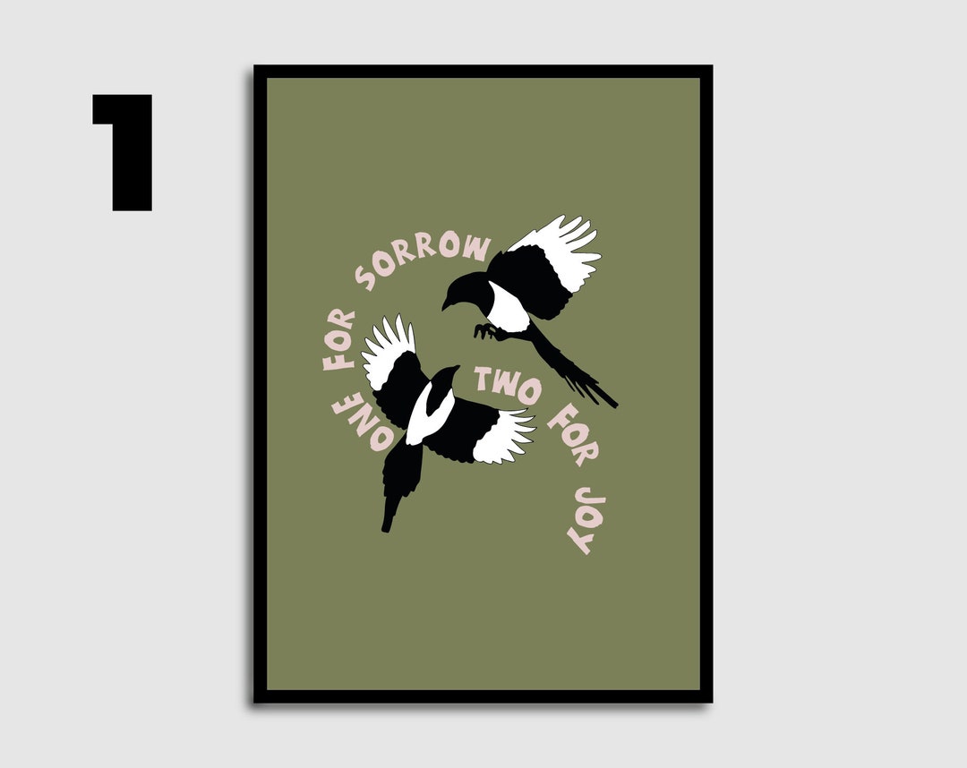 Magpie Print - A3 A4 A5 - Newcastle Print - Geordie Print - Unframed ...