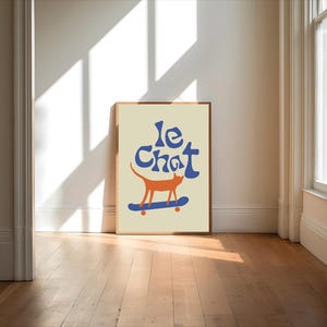 Le Chat Print - A3 A4 A5 - Cat Print - Gallery Wall - Wall Decor ...