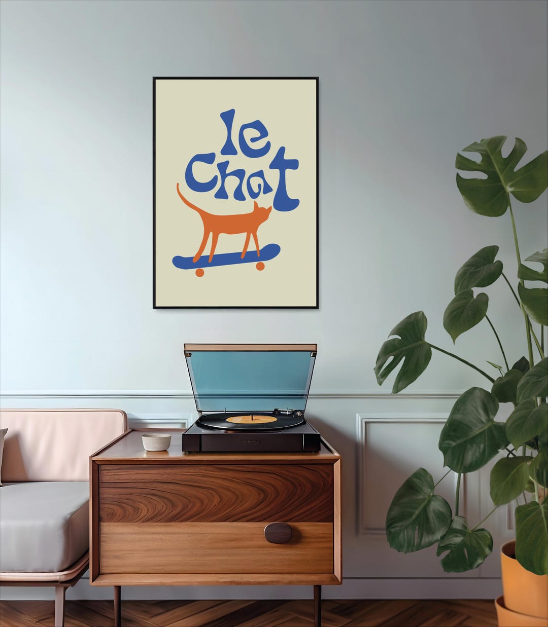 Le Chat Print - A3 A4 A5 - Cat Print - Gallery Wall - Wall Decor ...