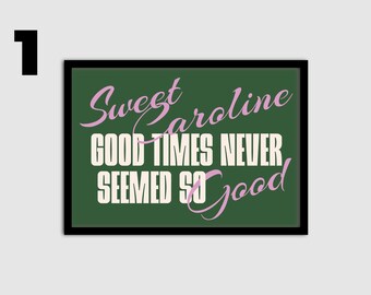 Sweet Caroline Art - Etsy