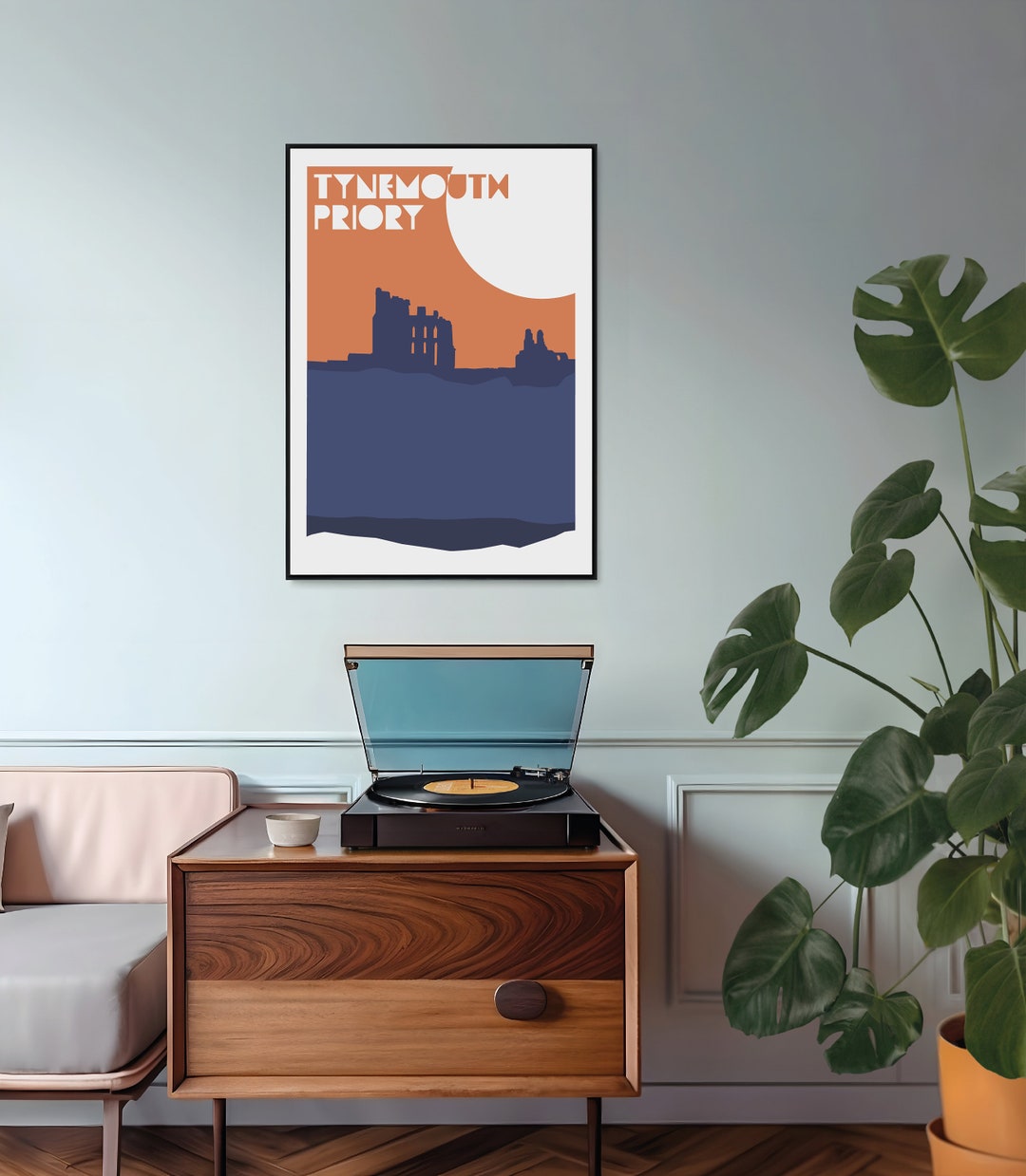 Tynemouth Priory Print - A3 A4 A5 - Modern Aesthetic - Gallery Wall ...
