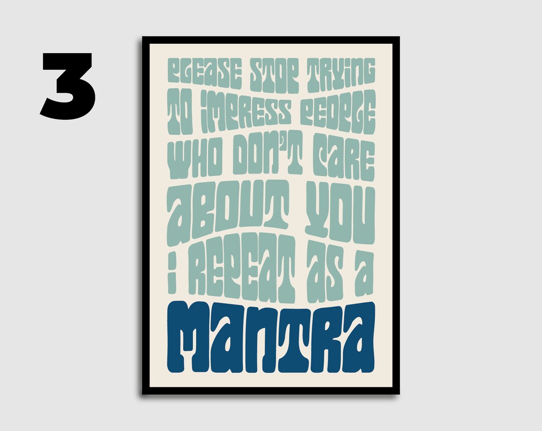 Mantra Print - Home Decor Print - A5 A4 A3 - Unframed Indie Art - Etsy