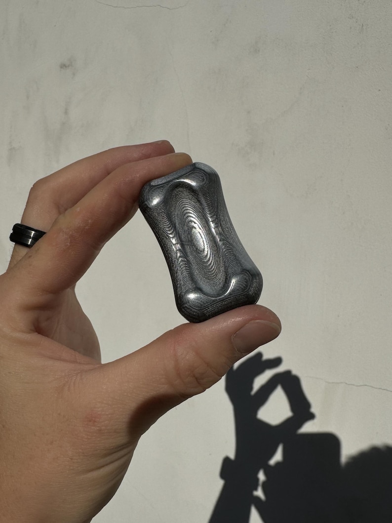 Giger - 5 Click Magnetic Fidget Slider/ Worry Stone With Damascus ...