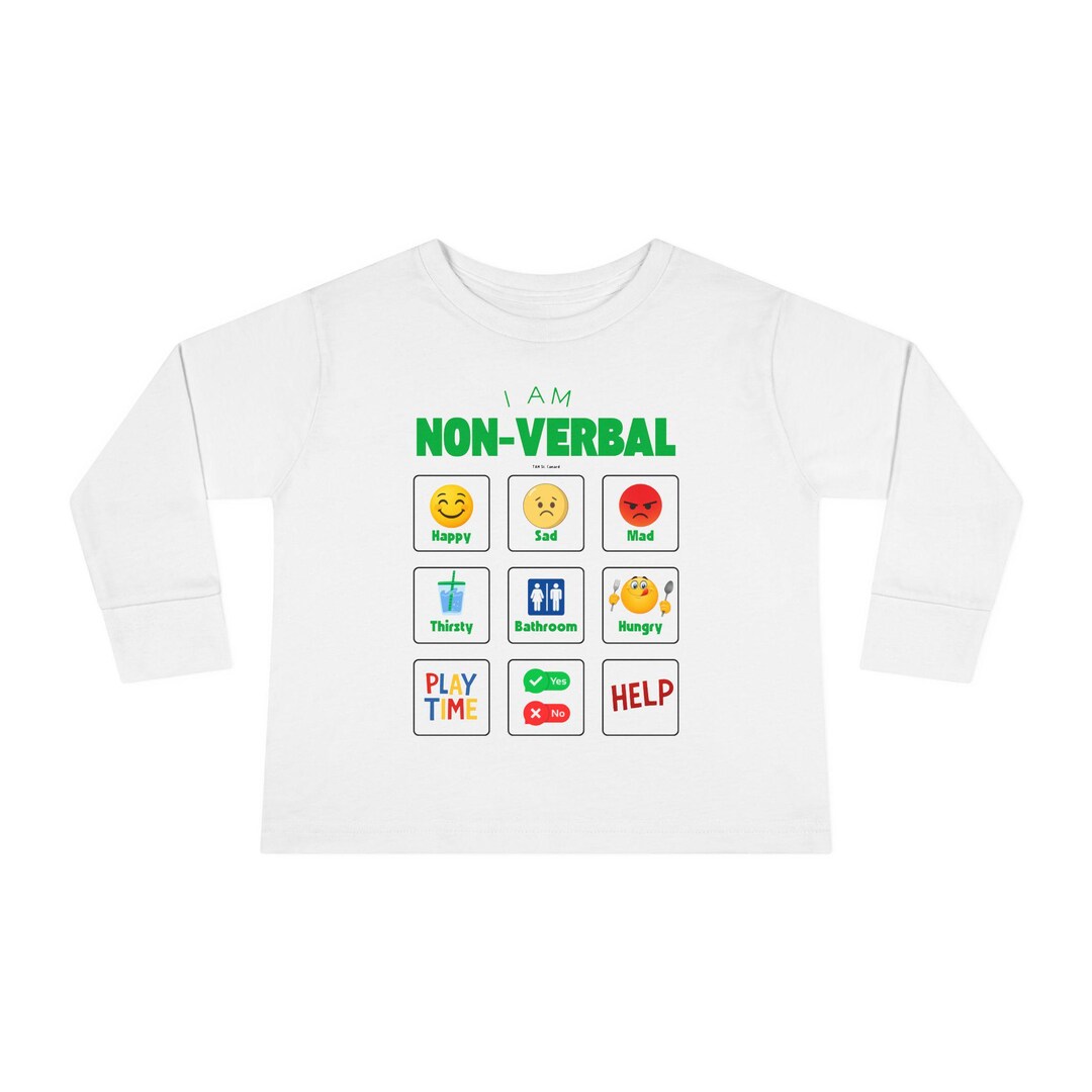 Non-verbal Communication Symbols Toddler Long Sleeve Tee | Emotions ...