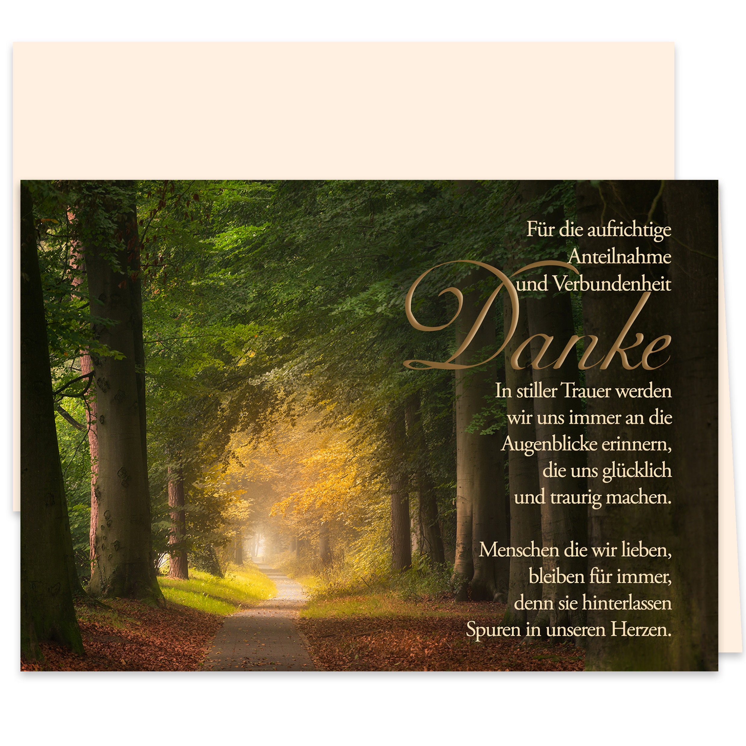 10 Danksagungskarten Trauer mit Text und Umschlag Dankeskarte - Etsy.de