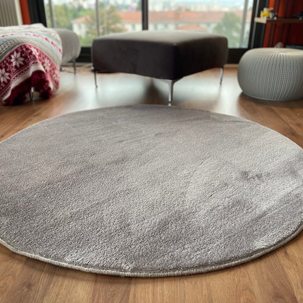 Round Plush Rug - Etsy