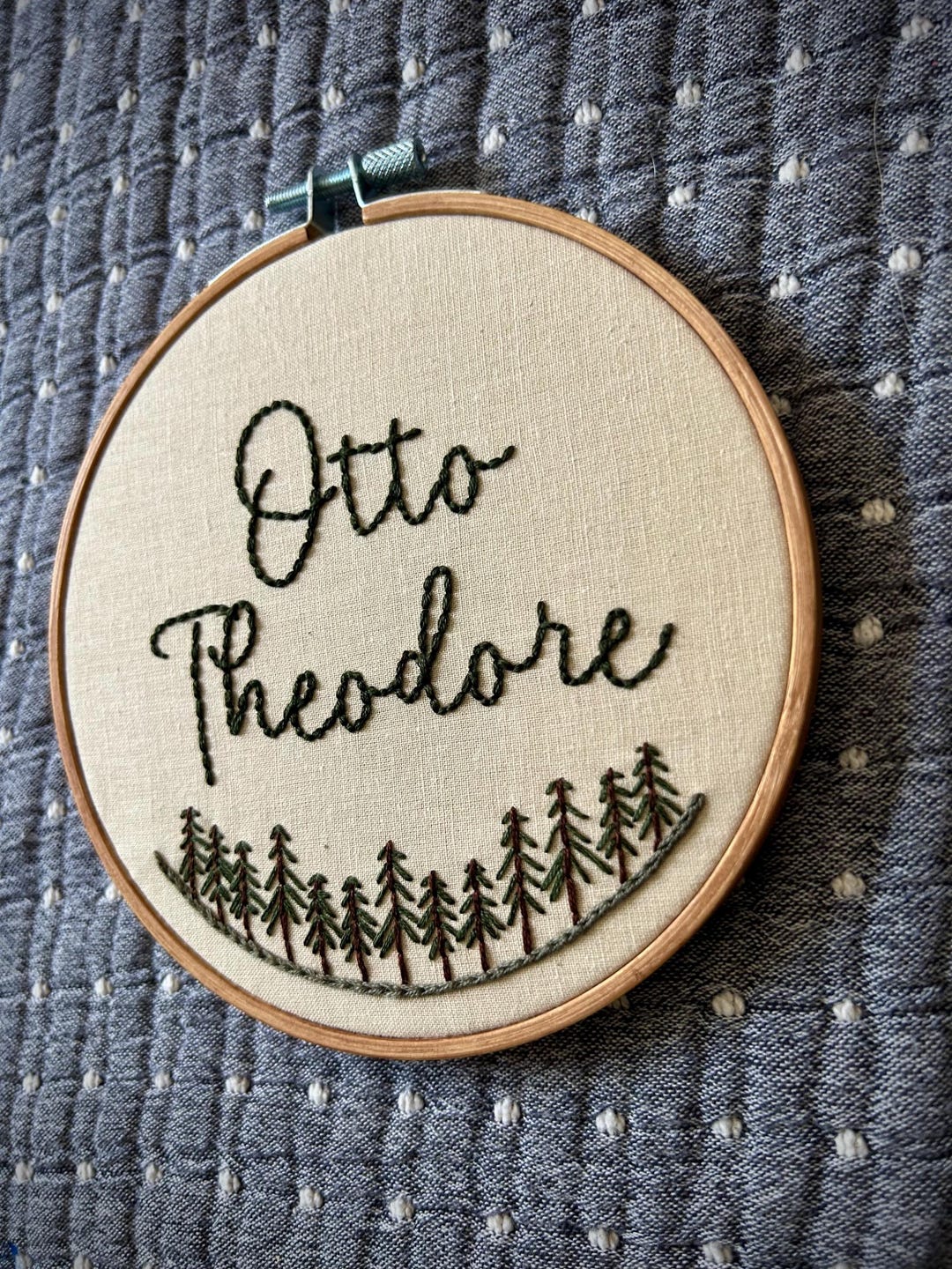 Hand Embroidered Name Hoop, Personalized Embroidery Hoop, Baby Name ...
