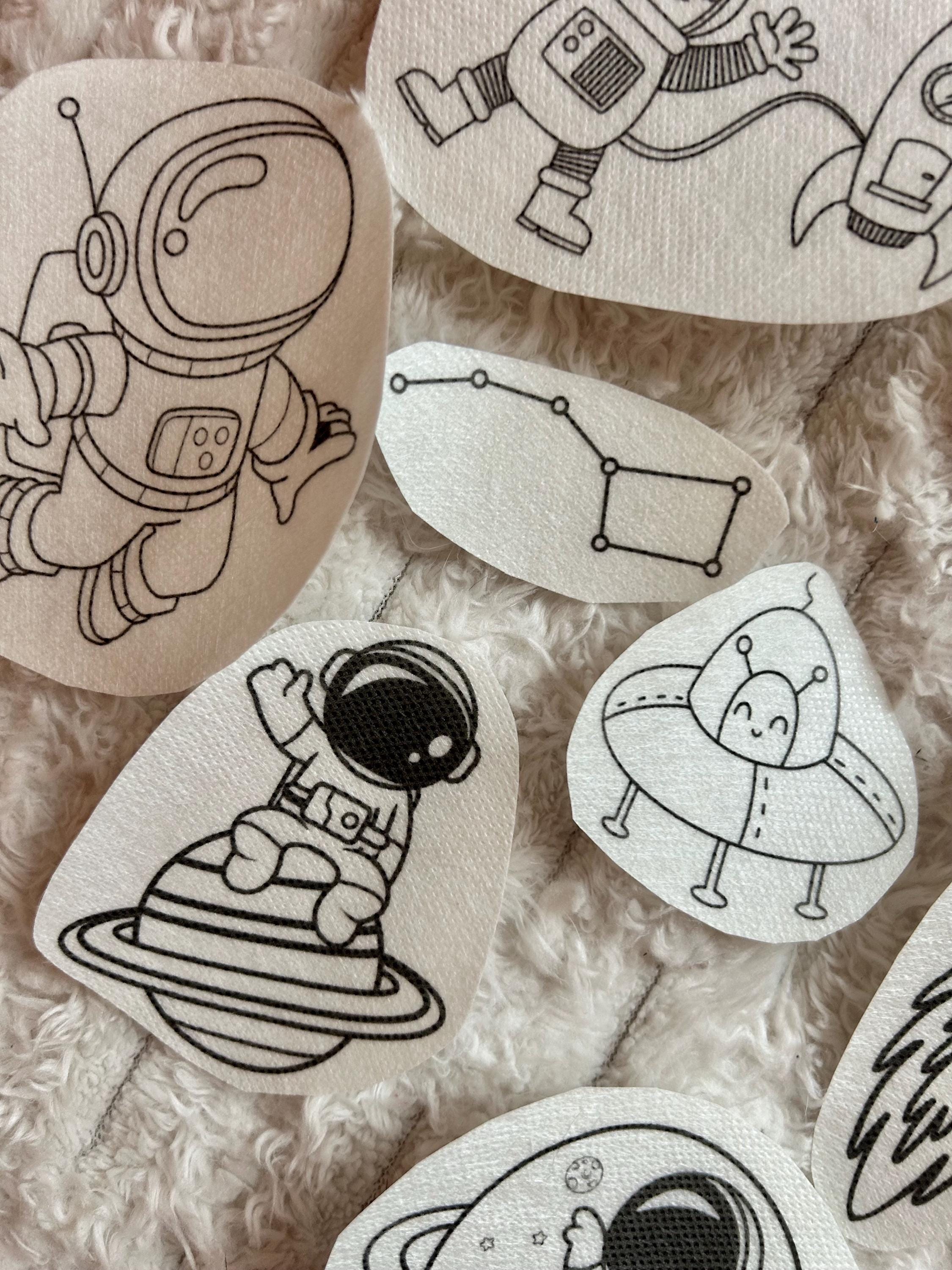 Outer Space Embroidery Pattern, Astronaut Stick and Stitch Transfer ...