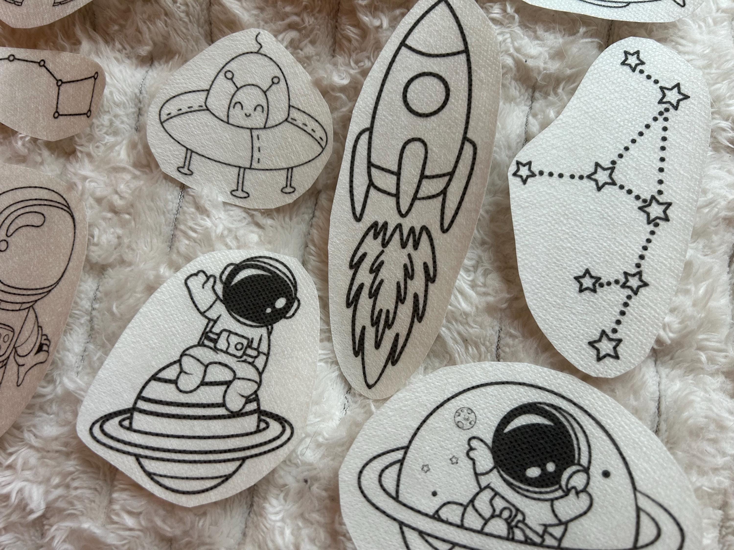 Outer Space Embroidery Pattern, Astronaut Stick and Stitch Transfer ...