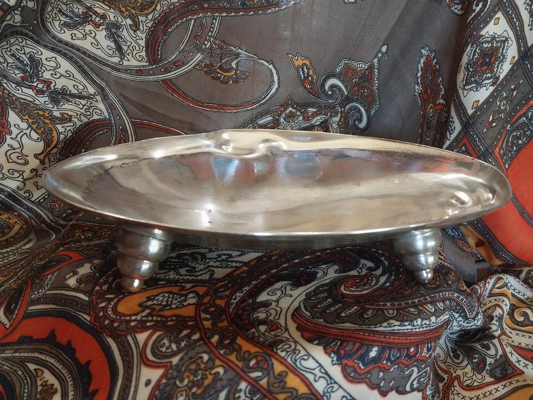 Vintage Silverplate Clam Shell Vide Poche With Stylised Legs - Etsy