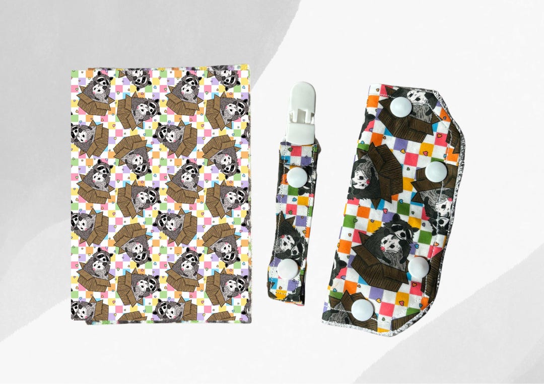 Trashy Raccoon Tubie Tape / Clip / Port Cover Multiple Designs Feeding ...