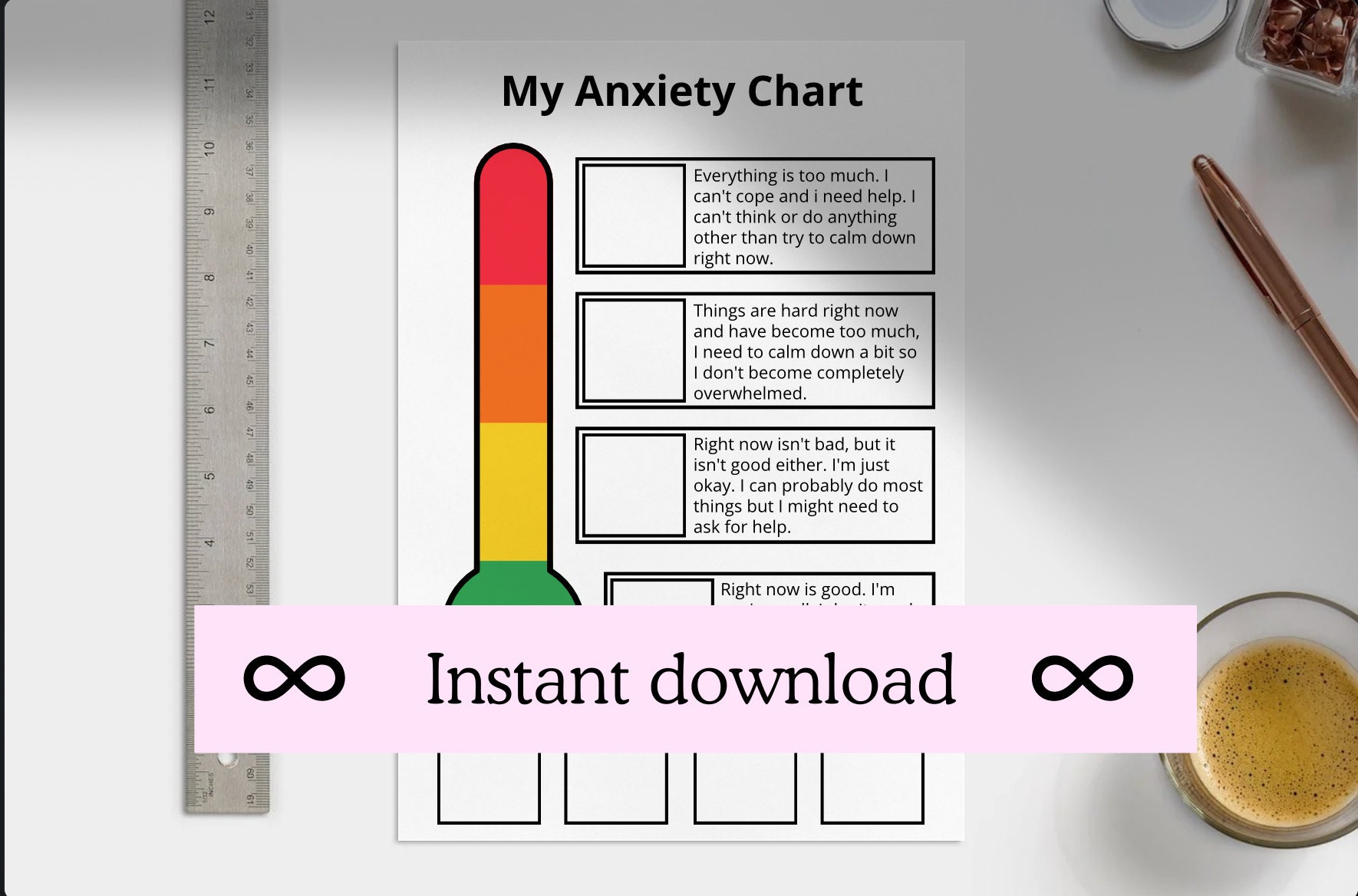Interactive Anxiety Chart A4 Poster Communication Aid - Etsy