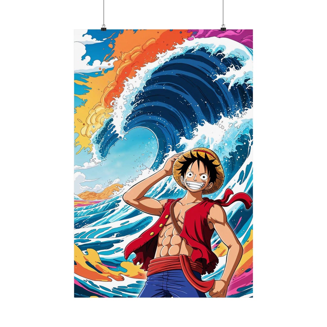 Luffy Anime Poster Vibrant Matte Vertical Posters, One Piece Wall Art ...