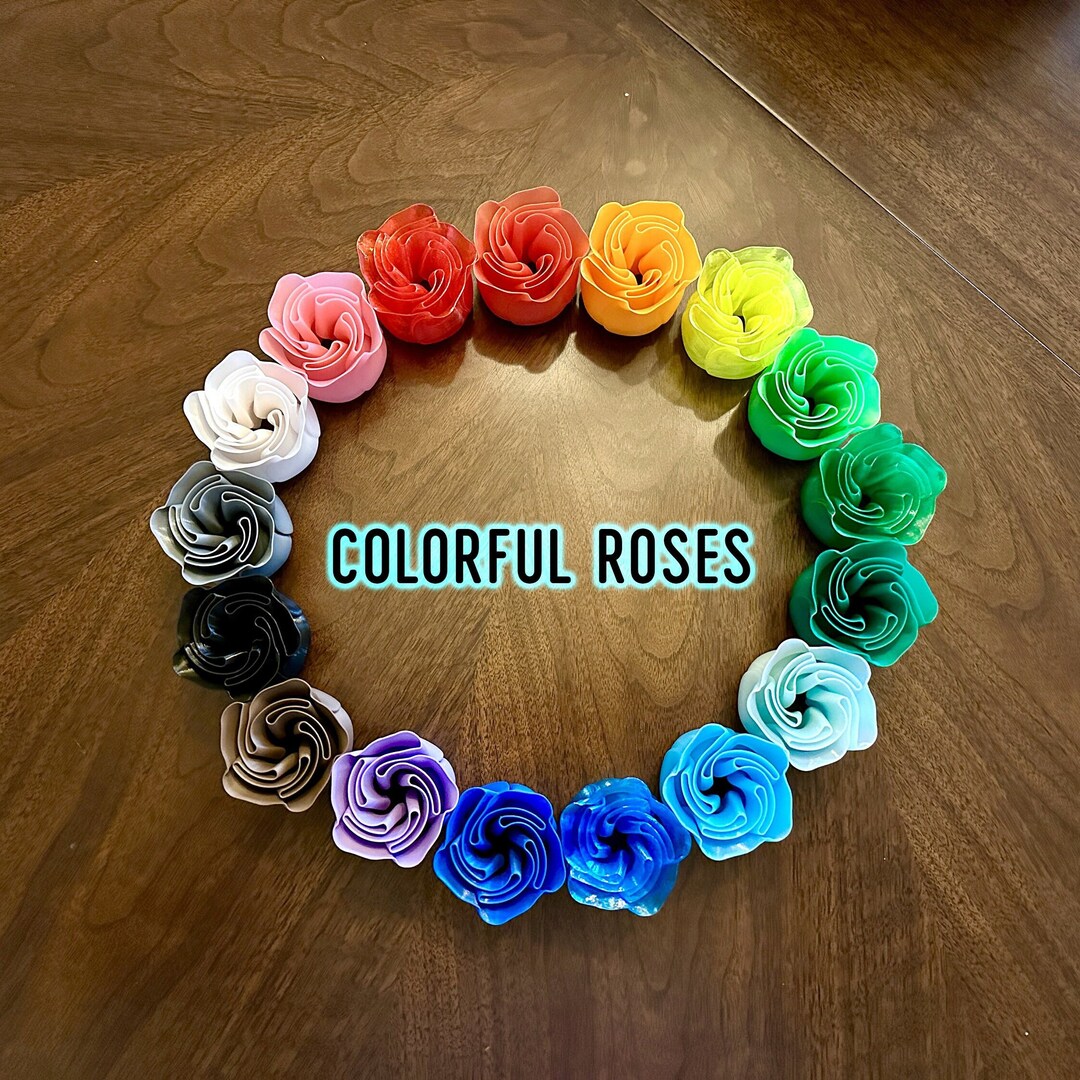 Colorful Roses - 3D Printed (read Description!) Bundle Deals Available ...