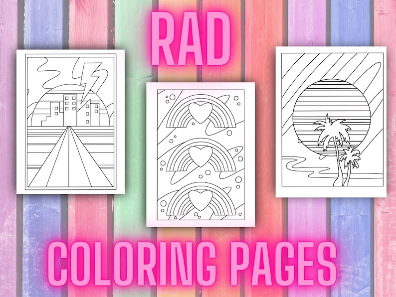 Rad Printable Coloring Pages - Etsy Australia