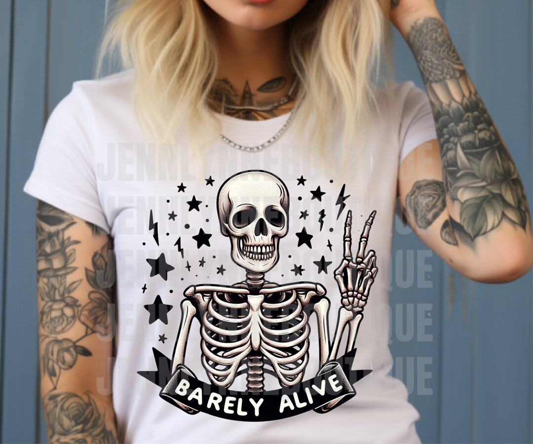 Barely Alive PNG, Girly Goth, Peace Hand Sign, Skeleton, Stars ...