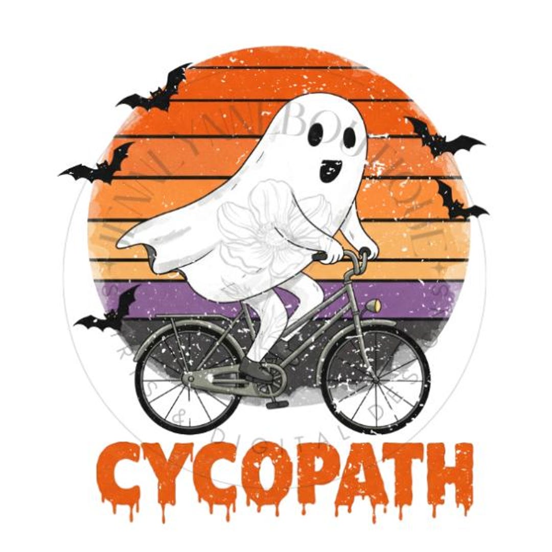 Ghost PNG, Cycopath Png, Ghost Riding Bike, Halloween Shirt Designs ...