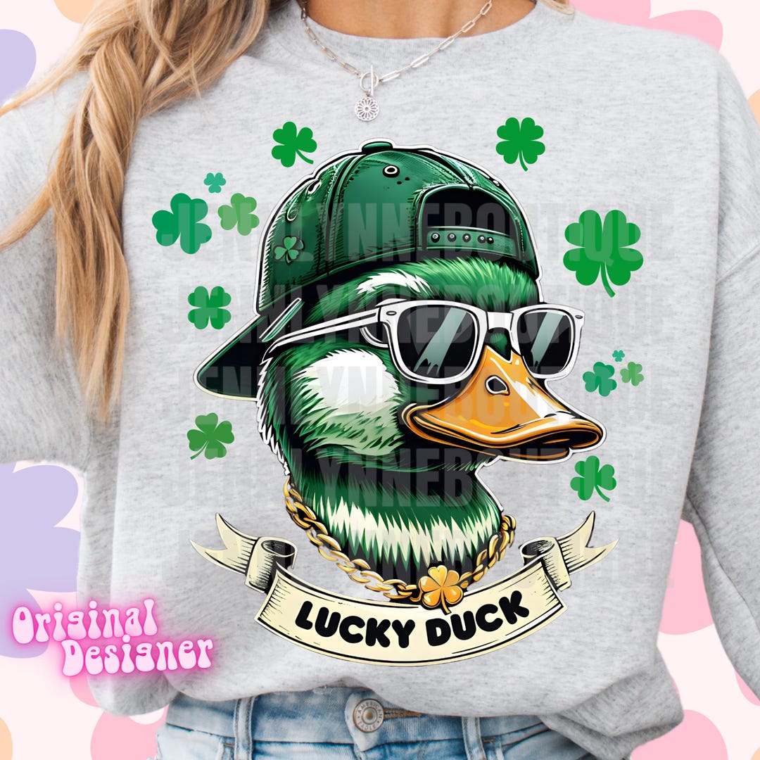 St Patricks Day Png, Lucky Duck, Irish, Saint Paddys Day,clover, Shirt ...