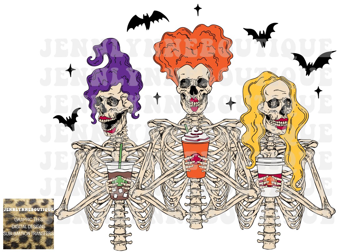 READY TO PRESS. Hocus Pocus Sublimation Transfer. Skeleton - Etsy