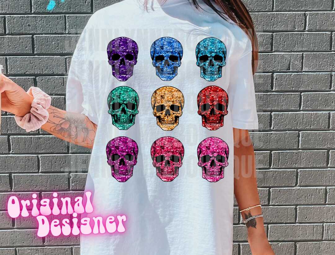 Skull Png, Skelett Print, Tic Tac Toe Design, Faux Glitter, Pailletten ...