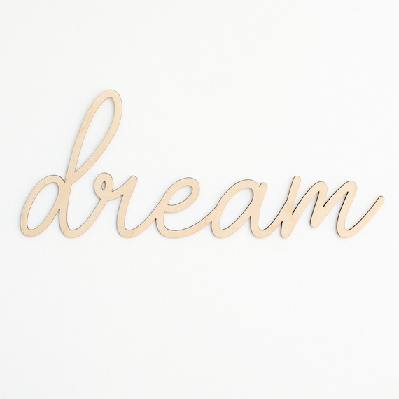 Wooden 'dream' Sign Wall Art Home Decor - Etsy