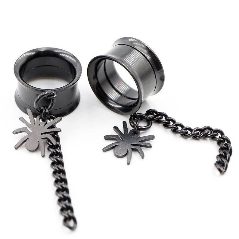 Spider Chain Chains Ear Tunnel Spiders Earrings Plug Ears - Etsy