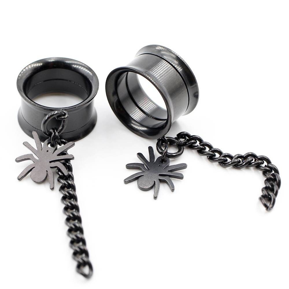 Spider Chain Chains Ear Tunnel Spiders Earrings Plug Ears Plugs Earring ...