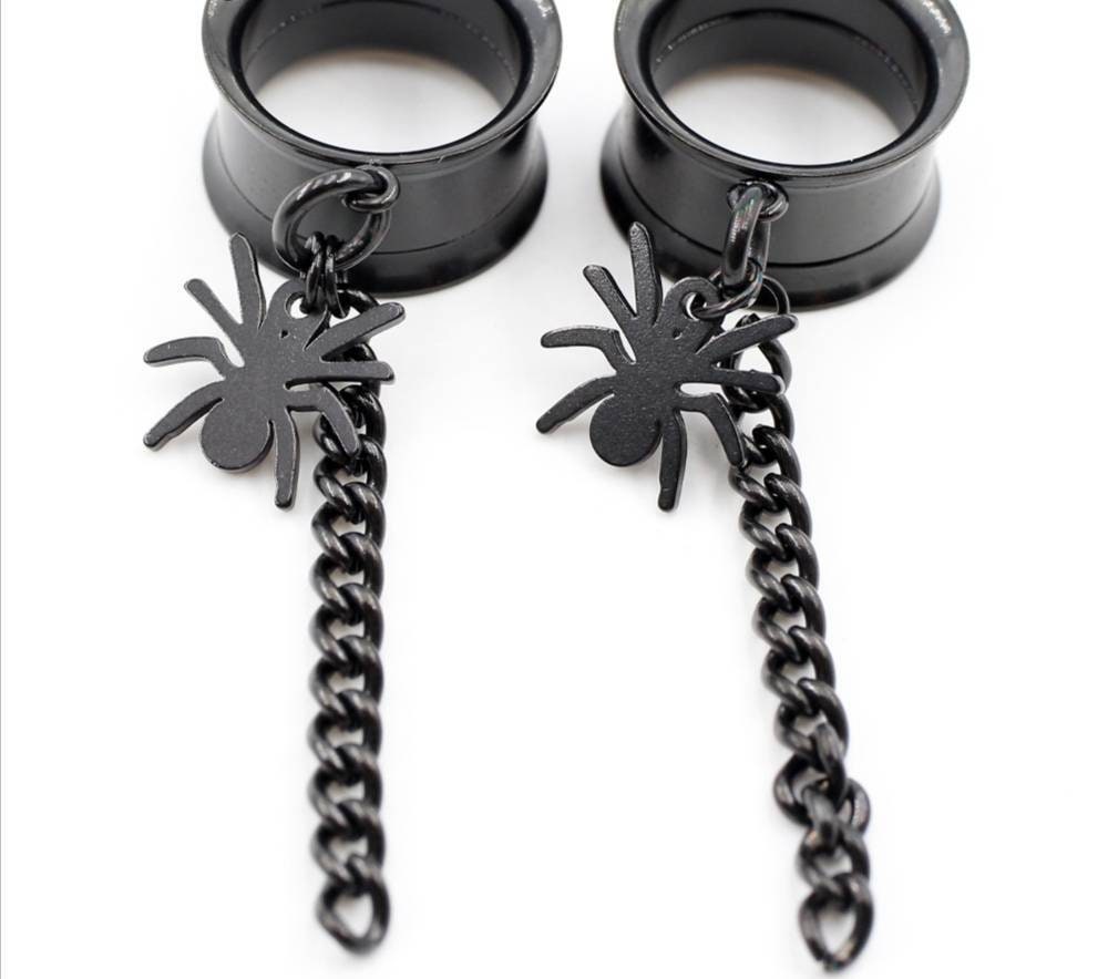 Spider Chain Chains Ear Tunnel Spiders Earrings Plug Ears Plugs Earring ...