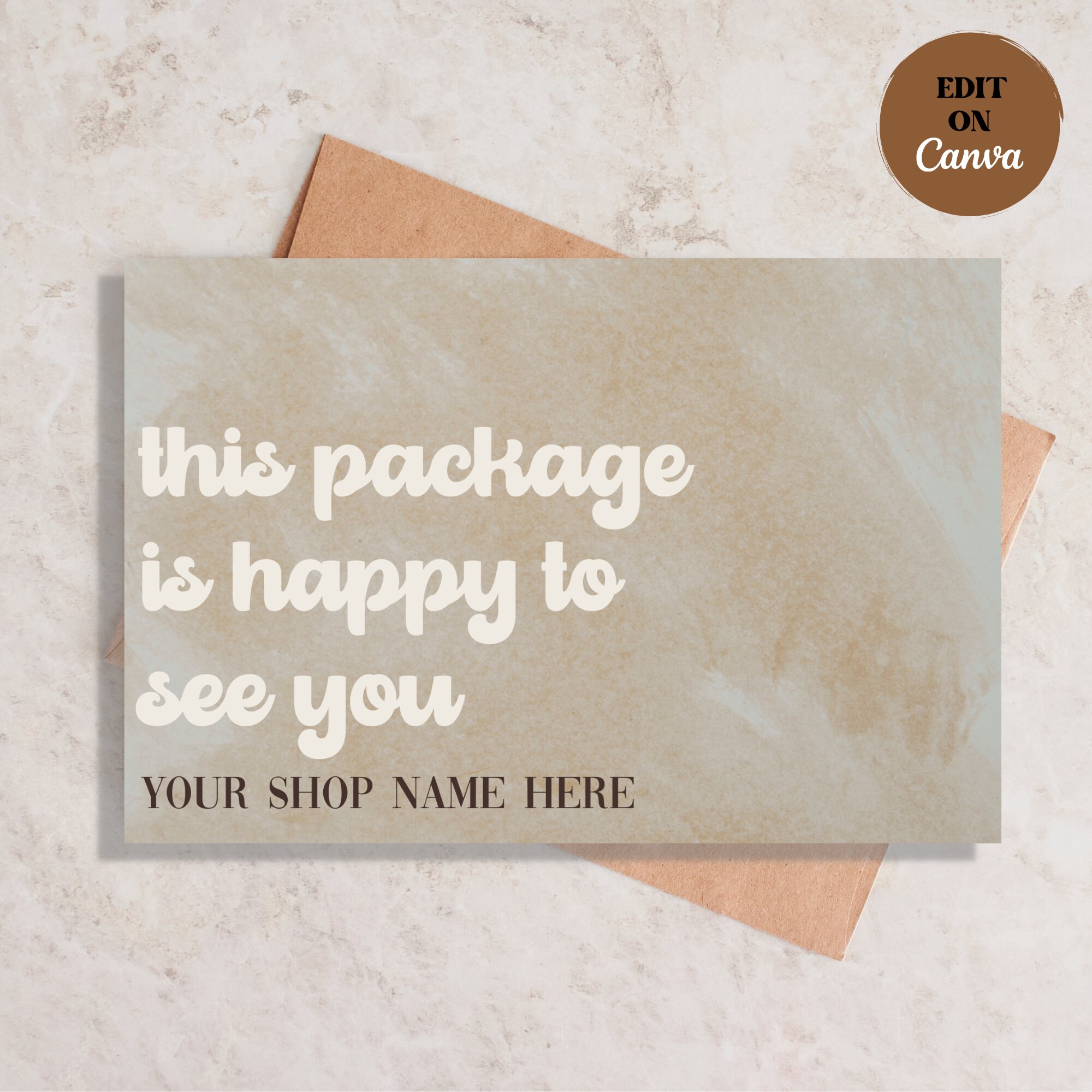 NEUTRAL EDITABLE Thank You Card Business Template Small Business ...